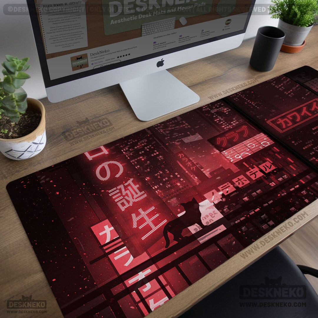 Red Gaming Desk Mat, Large Mouse Pad, Neon Rgb Mousepad Led, XXL ...