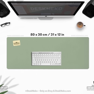Sage Green Desk Mat: Large Mouse Pad, Plain Mouse Pad, Extended Deskmat ...