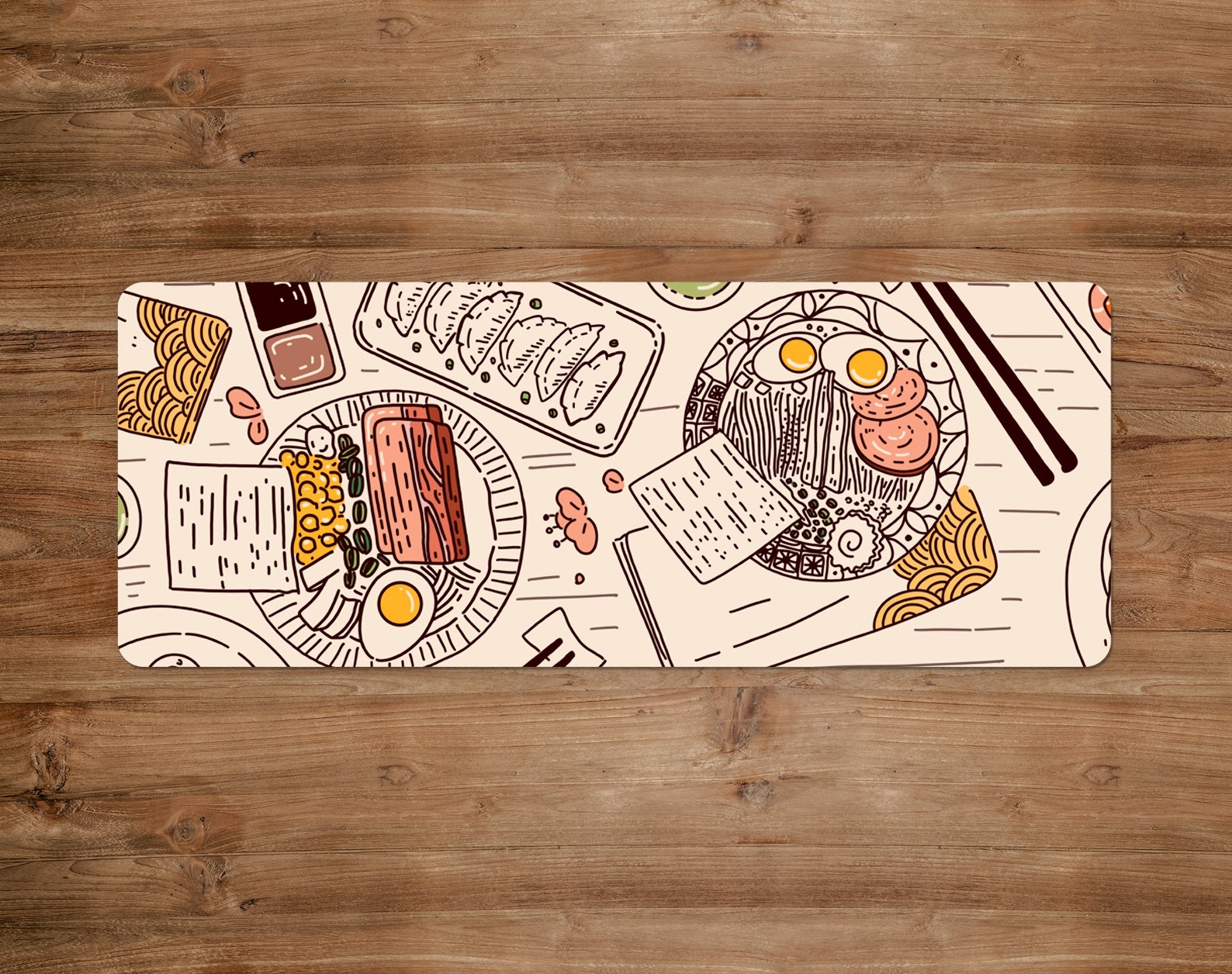 Japanese Food Desk Mat, Ramen Mousepad, Xl Extra Large Gaming Mouse Pad ...