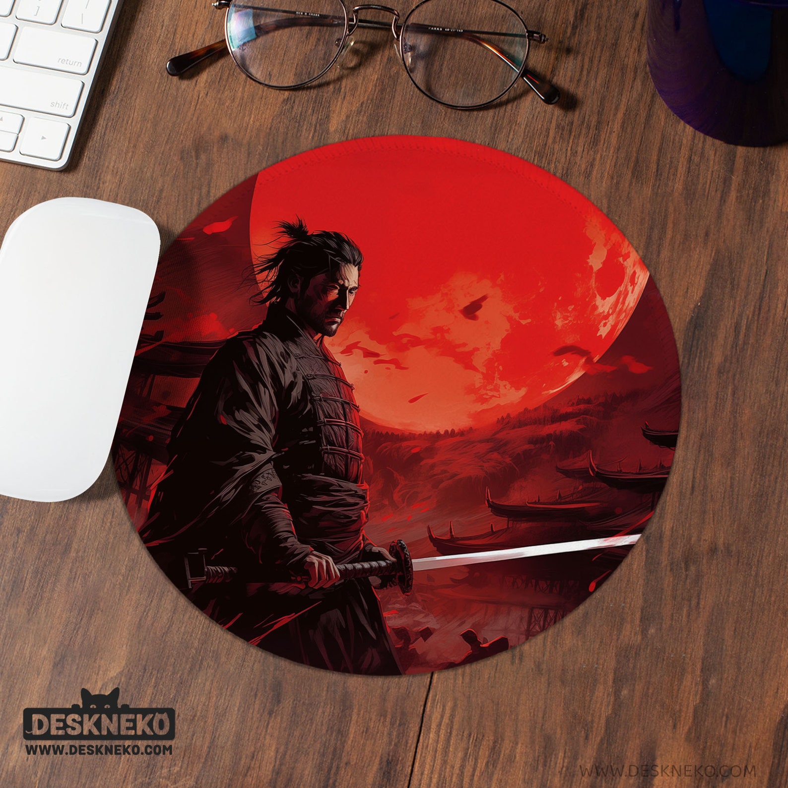Japanese Desk Mat: Samurai Mouse Pad Xl, Anime Deskmat Xxl, Gaming ...