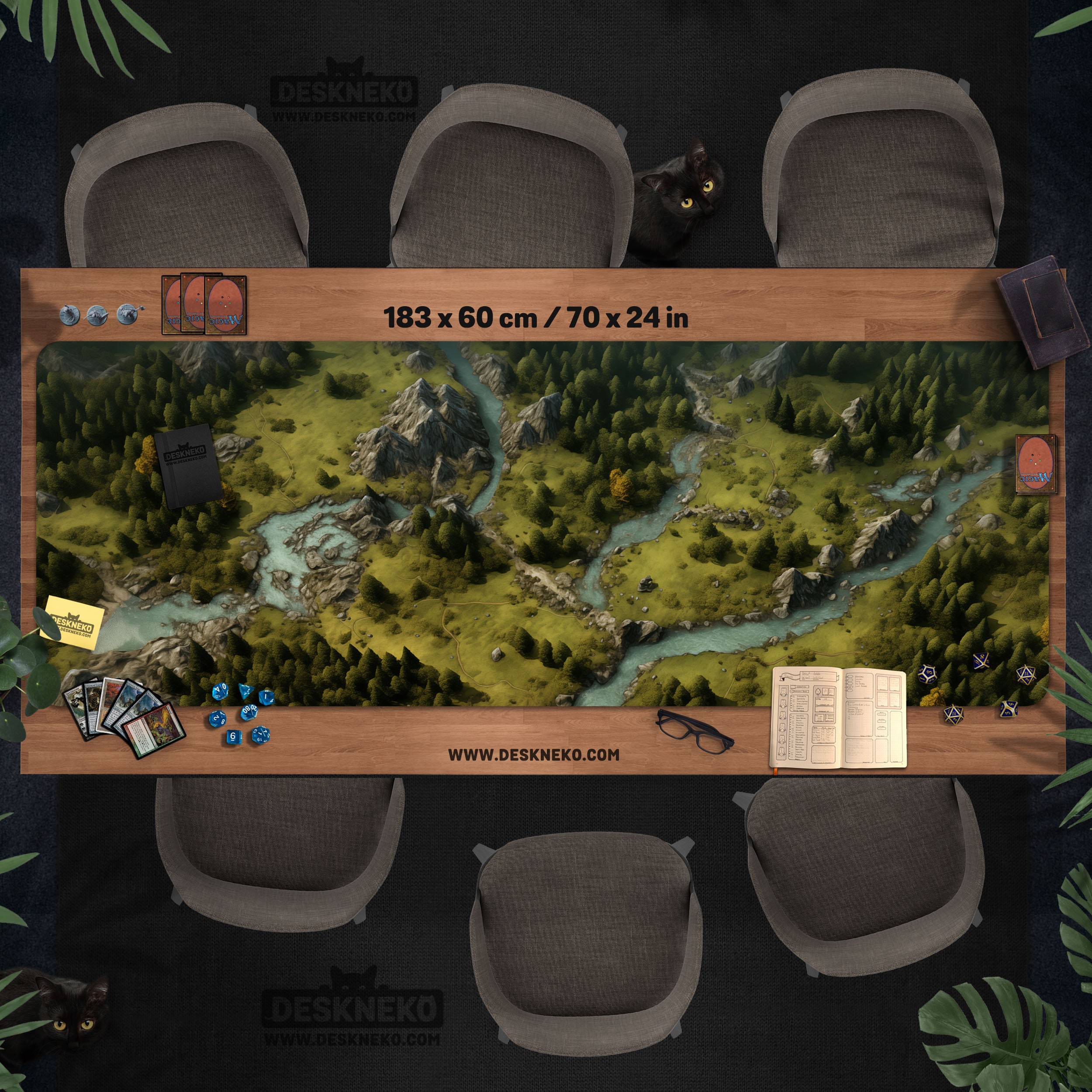 CUSTOM Playmat/desk Mat, Tcg Card Mtg Play Mat, Dnd Dd Board Dice Game ...