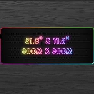 Custom LED Desk Mat, XL RGB Gaming Mousepad With Adjustable Lights ...