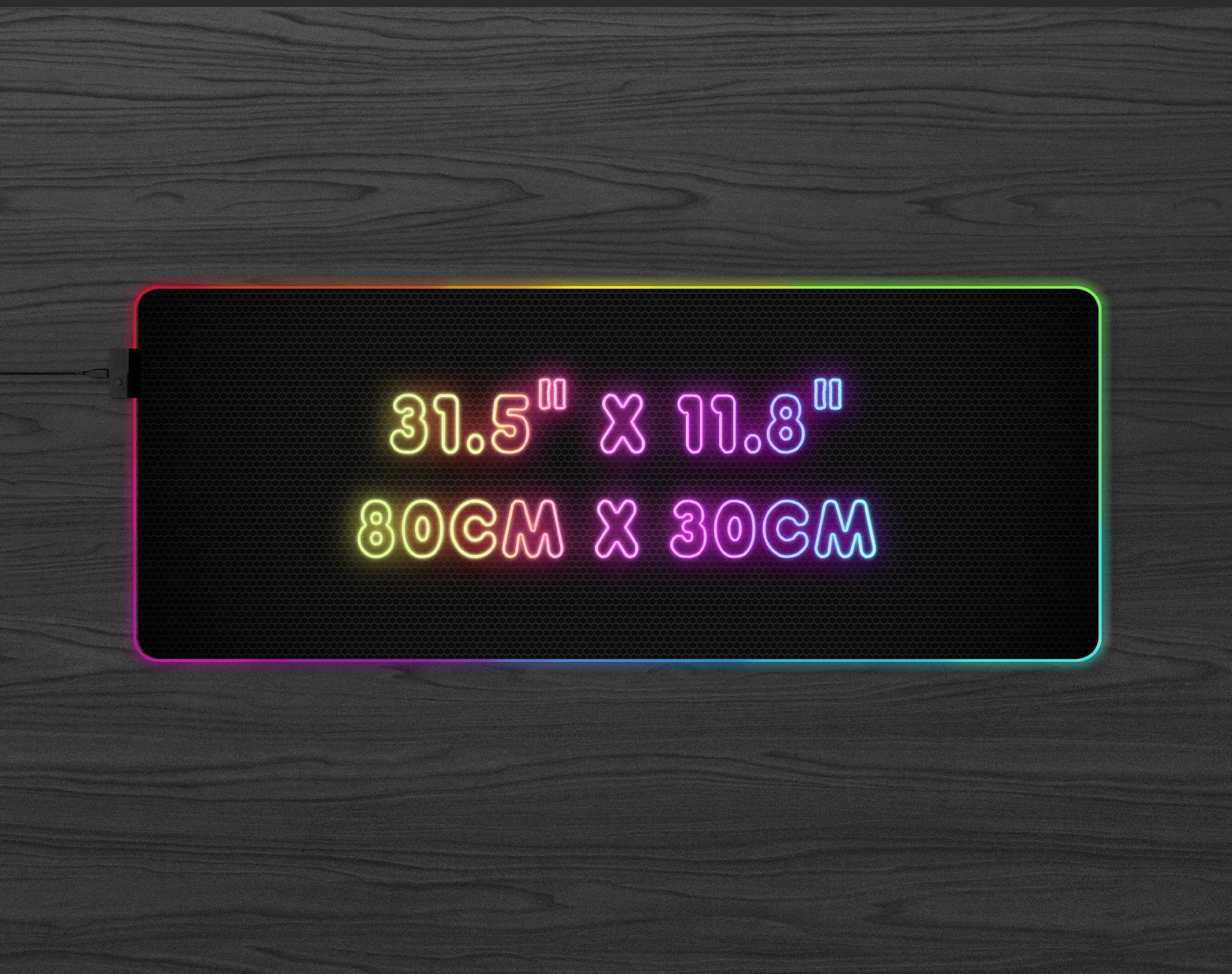 Custom LED Desk Mat XL RGB Gaming Mousepad With Adjustable - Etsy