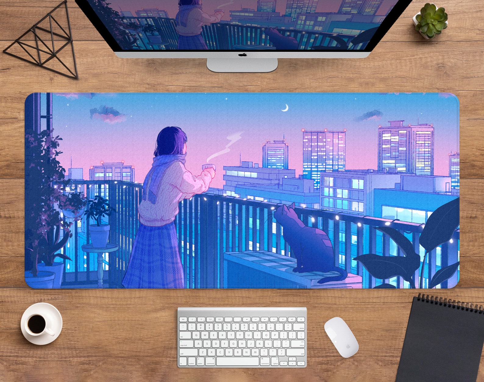 Lo-fi Anime Deskmat Cute Kawaii Mousepad Japanese Desk Mat - Etsy UK
