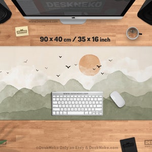 Nature Desk Mat Xl, Minimalist Mousepad Xxl, Large Mouse Pad, Cute Boho ...