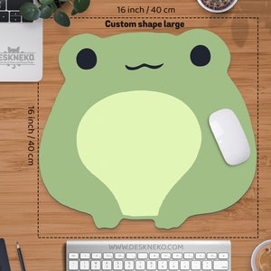 Kawaii Frog Mousepad, Cute Green Mouse Pad With Wrist Rest, Soft ...