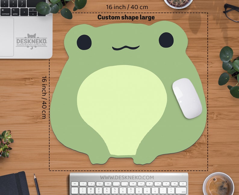 Kawaii Frog Mousepad Cute Green Mouse Pad With Wrist Rest - Etsy