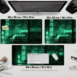 Green Gaming Desk Mat, Large Mouse Pad, Neon Rgb Mousepad Led, XXL ...