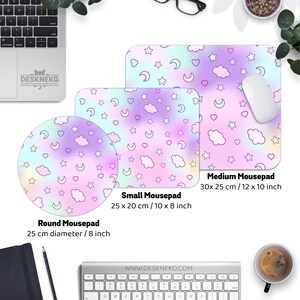 Kawaii Desk Mat Pastel Pink, Cute Mouse Pad, Kawai Aesthetic Space ...