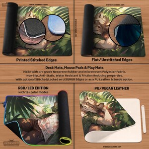 Furry Desk Mat: Tropical Wolf Mouse Pad Xl, Fox Dog Boy Deskmat Xxl ...