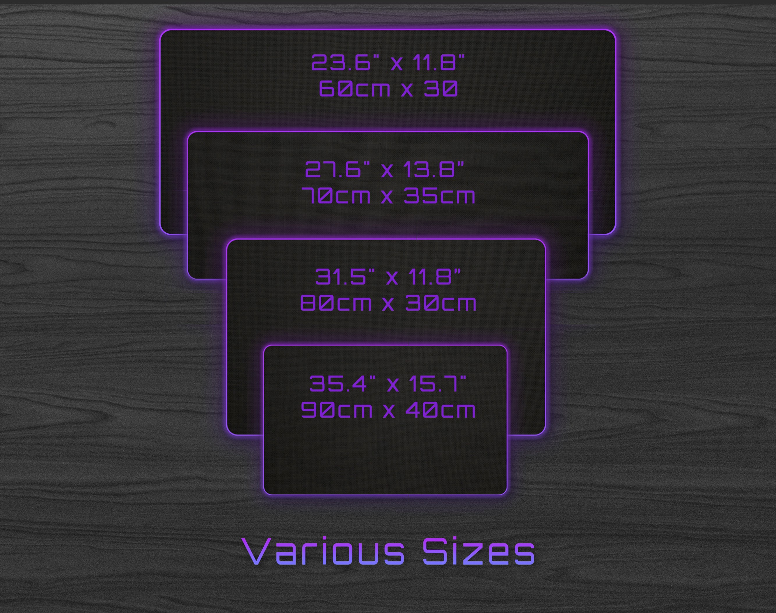 Custom LED Desk Mat XL RGB Gaming Mousepad With Adjustable | Etsy