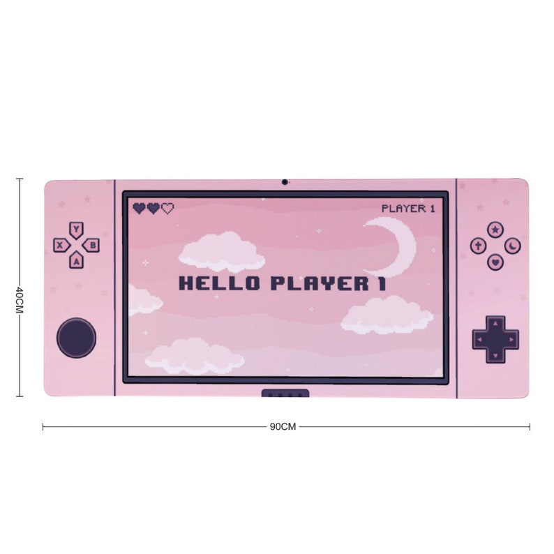 Customizable Pink Mousepad Cute Kawaii Pastel Gaming Desk - Etsy