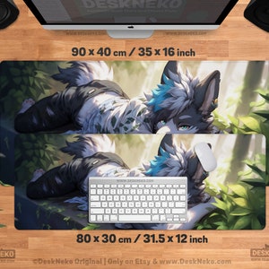 Furry Mousepad Desk Mat: Wolf Mouse Pad Xl, Fox Dog Male Deskmat Xxl ...