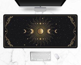 Mouse Pad Celestial Pattern Sun and Moon Mouse Pad Rectangle - Etsy