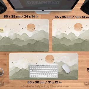 Nature Desk Mat Xl, Minimalist Mousepad Xxl, Large Mouse Pad, Cute Boho ...