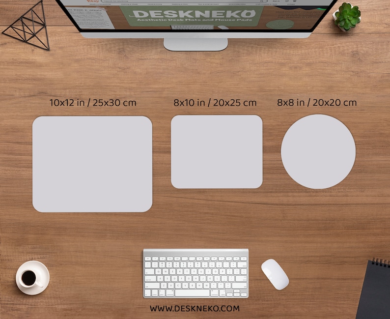 Grey Desk Mat off White, Plain Mouse Pad Light Gray, Padded Keyboard ...