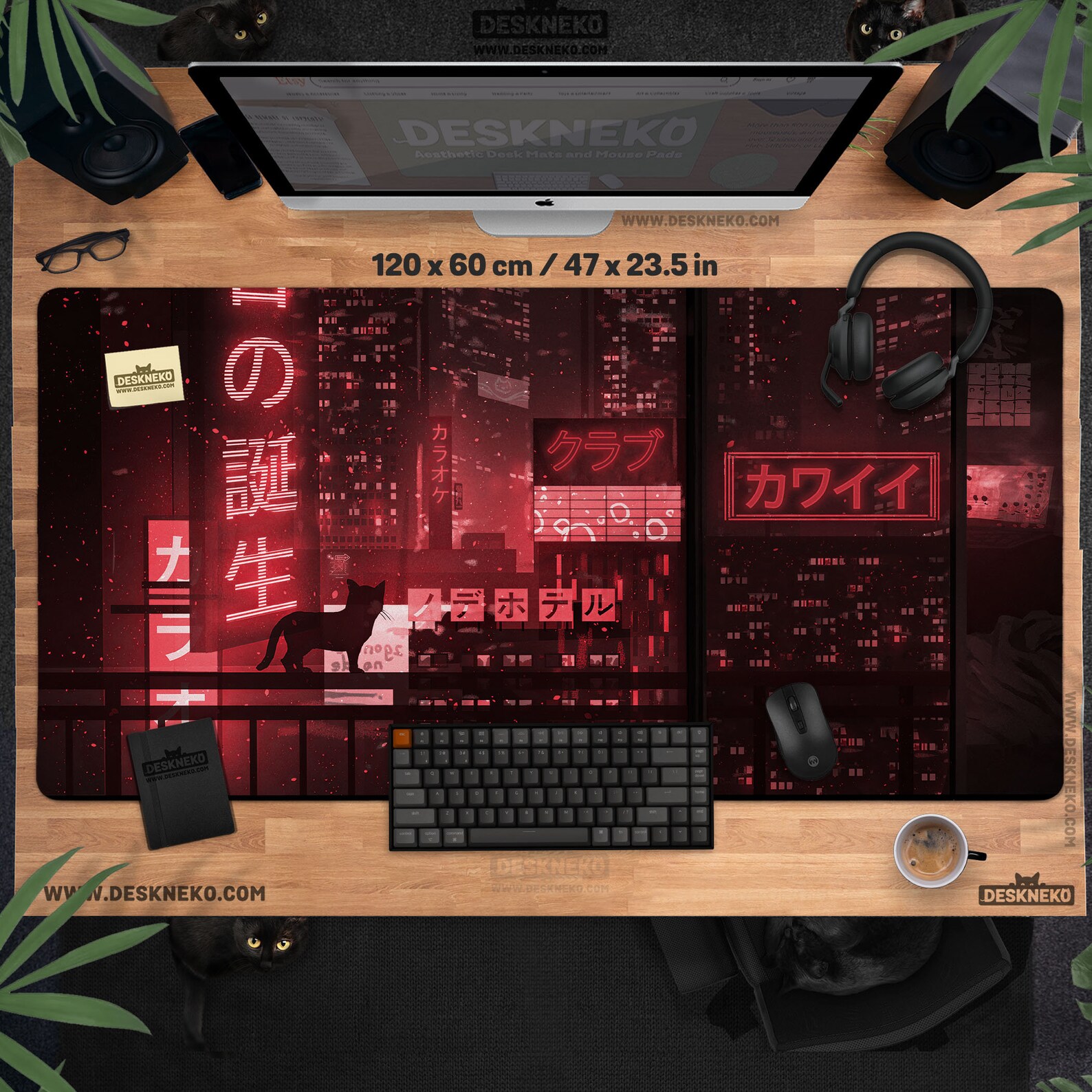 Red Gaming Desk Mat, Large Mouse Pad, Neon Rgb Mousepad Led, XXL ...