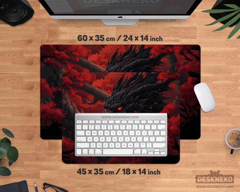 Gaming Mouse Pad Led, Red Dragon Deskmat Xl, Dark Magic Aesthetic ...