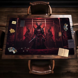 Samurai Playmat/desk Mat, Mtg Battle Zone, Tcg Card/board Game Japanese ...