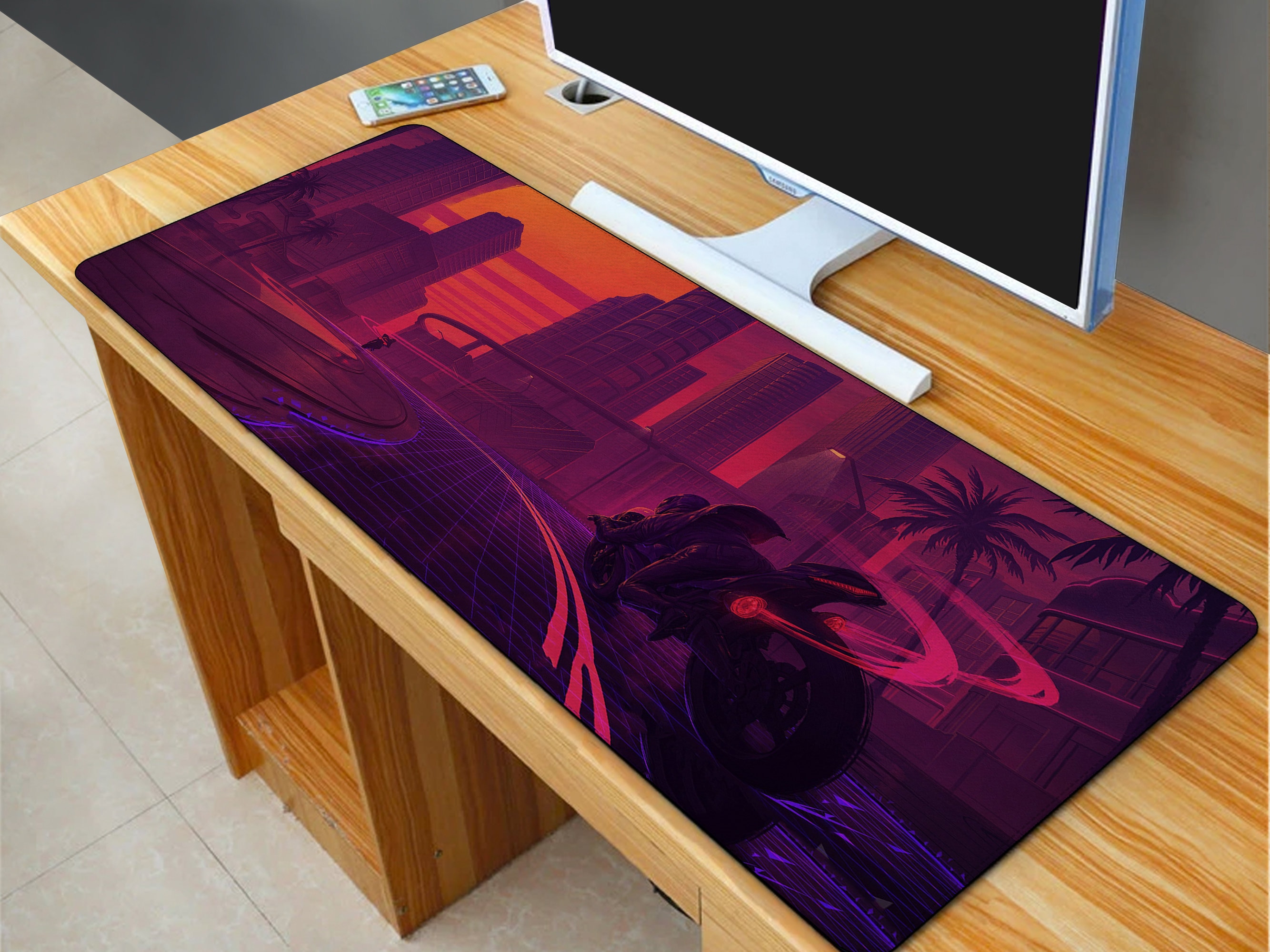 Vaporwave Mousepad XXL Gaming Desk Mat Synthwave Mouse Pad - Etsy