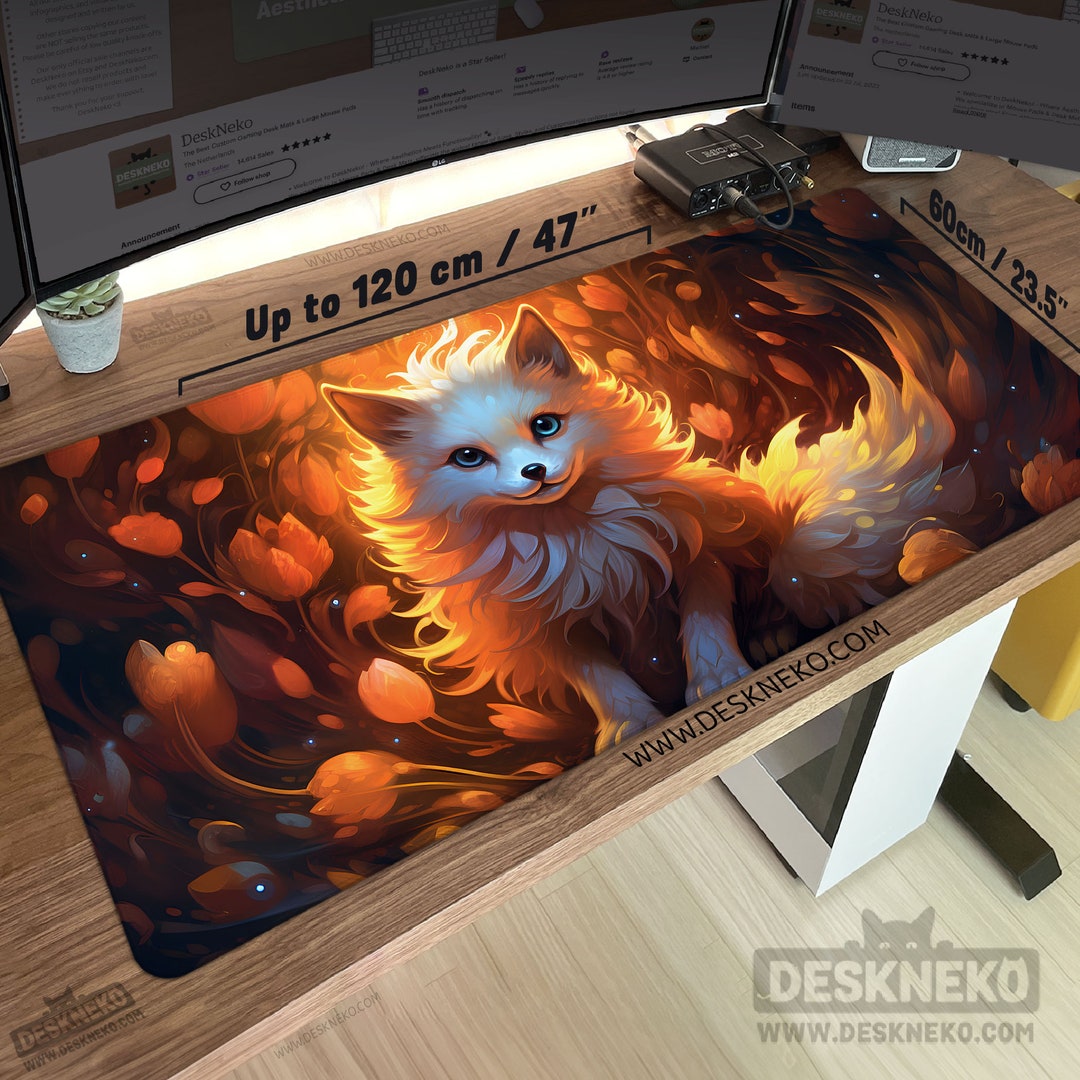 Cute Furry Desk Mat: Play Mat Mouse Pad, Anime Aesthetic Dog Wolf ...