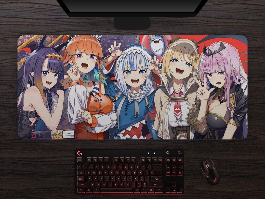 Holomyth Vtubers Mousepad | Gawr Gura, Ina, and More Virtual Vtuber ...
