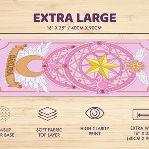 Cardcaptor Mousepad Circle, Cute Magical Girl Mouse Pad, Kawaii Pastel ...