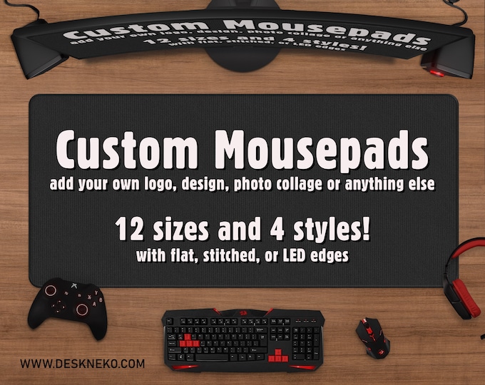 Red Gaming Desk Mat, Large Mouse Pad, Neon Rgb Mousepad Led, XXL ...