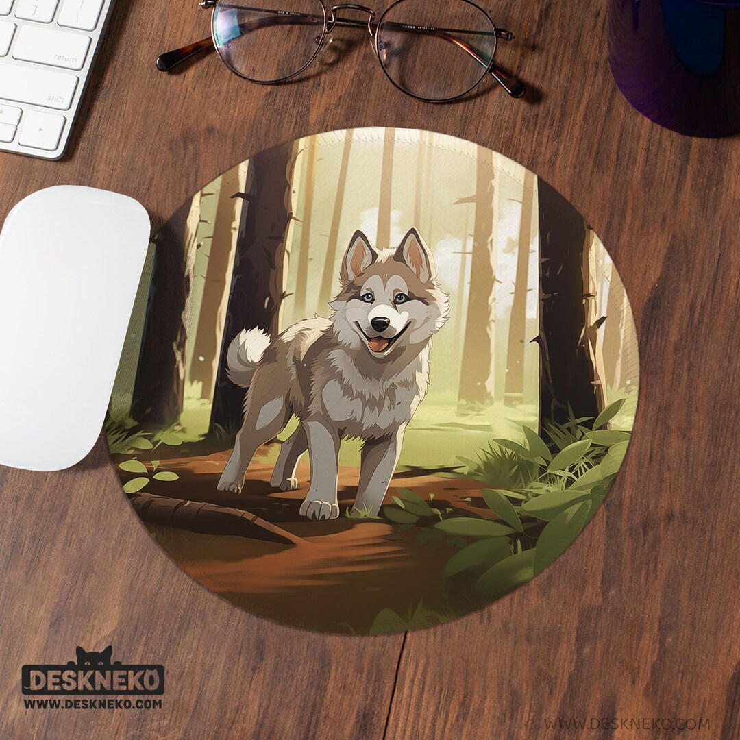 Husky Mouse Pad Dog, Nature Mousepad, Ergonomic Keyboard Wrist Rest ...
