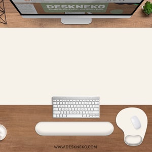 Off White Desk Mat, Light Creme Mouse Pad Large, Broken Beige ...