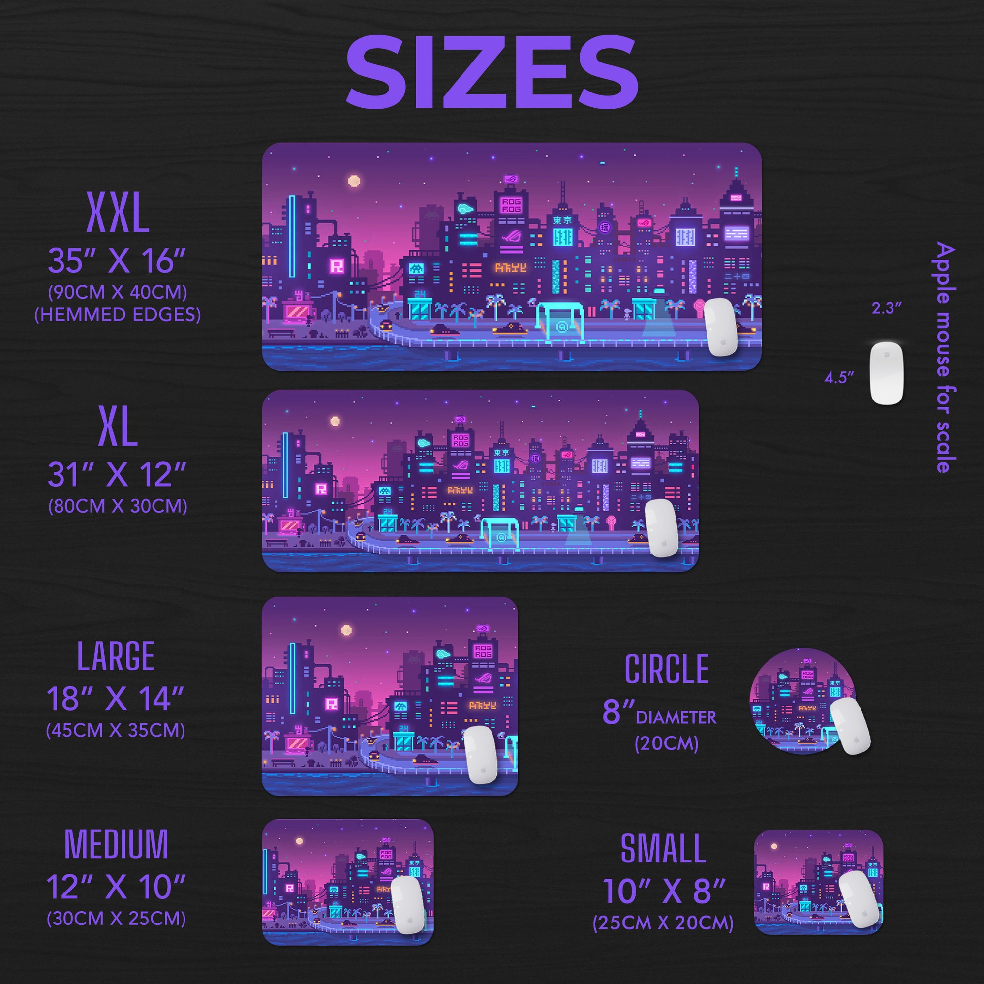 PC Gaming Desk Mat Xxl, Purple Mousepad, Extra Large Extended Long Wide ...