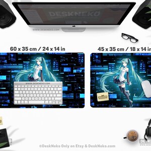 Y2K Anime Desk Mat, Glitch Girl Mouse Pad, Aesthetic Mousepad XL, XXL ...