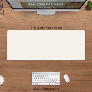 Off White Desk Mat, Light Creme Mouse Pad Large, Broken Beige ...