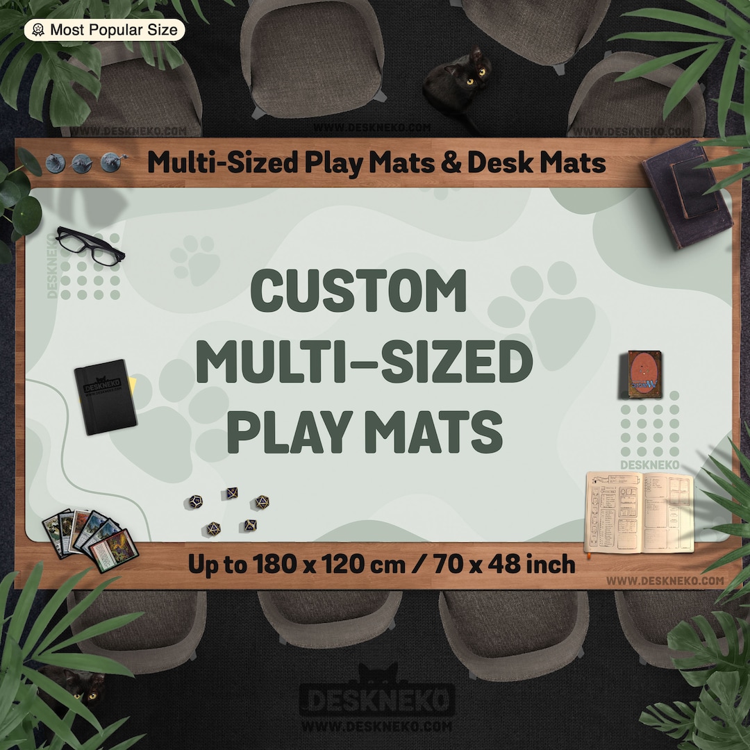 CUSTOM Playmat/desk Mat, Tcg Card Mtg Play Mat, Dnd Dd Board Dice Game ...