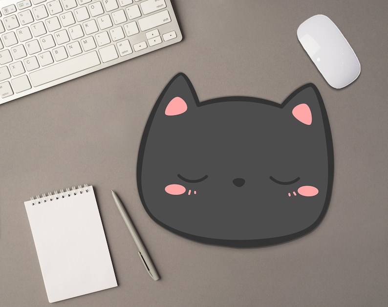 Kawaii Mousepad Cute Cat Mouse Pad Kawai Anime Aesthetic - Etsy