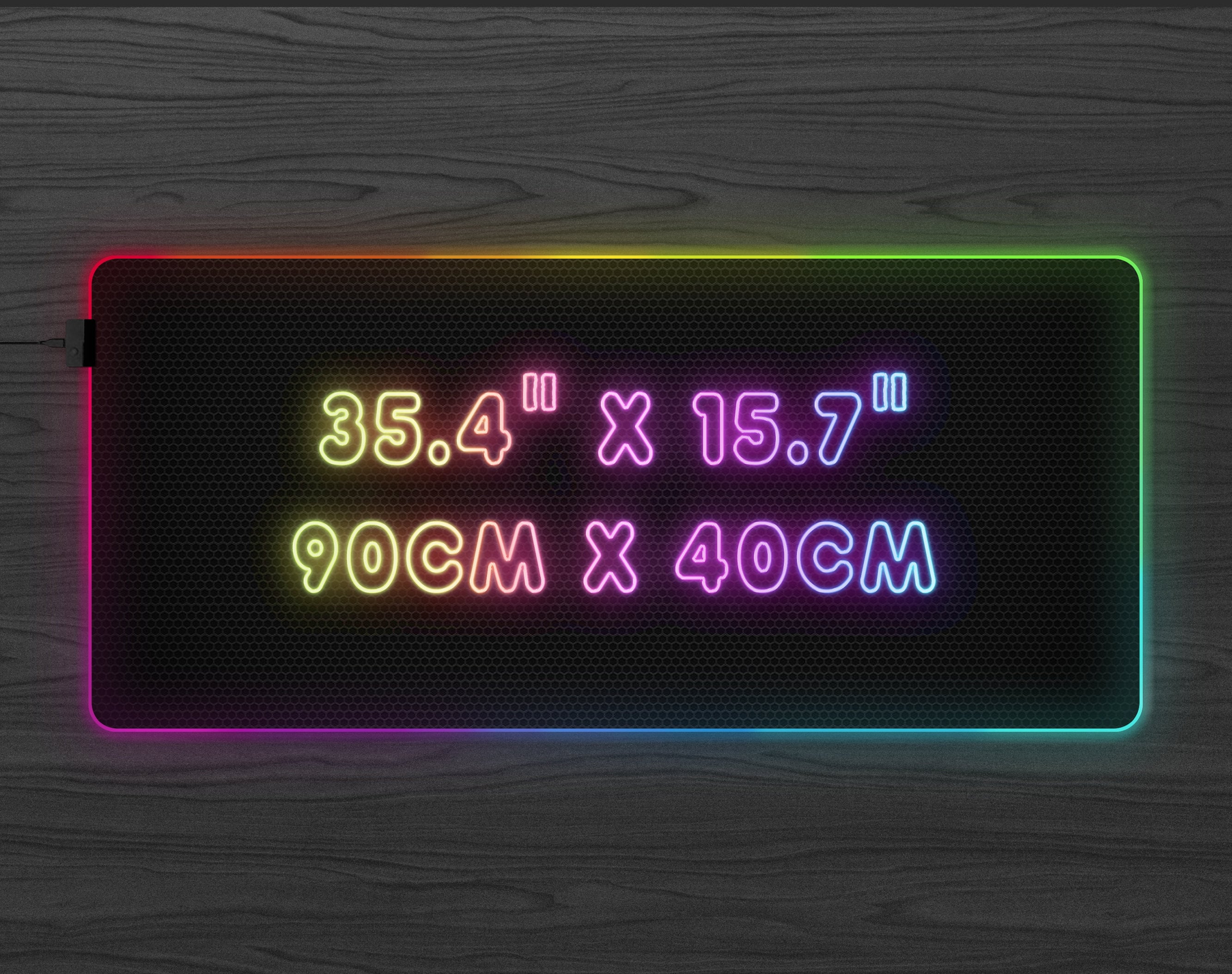 Custom LED Desk Mat XL RGB Gaming Mousepad With Adjustable - Etsy