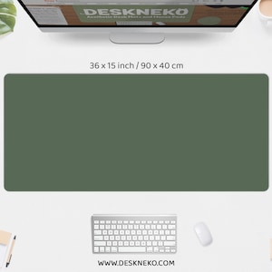 Dark Green Desk Mat, Large Mouse Pad, Dark Forest Army Green, Deep Clay ...