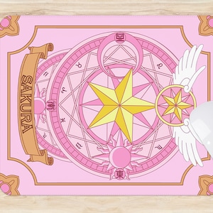Cardcaptor Mousepad Circle, Cute Magical Girl Mouse Pad, Kawaii Pastel ...