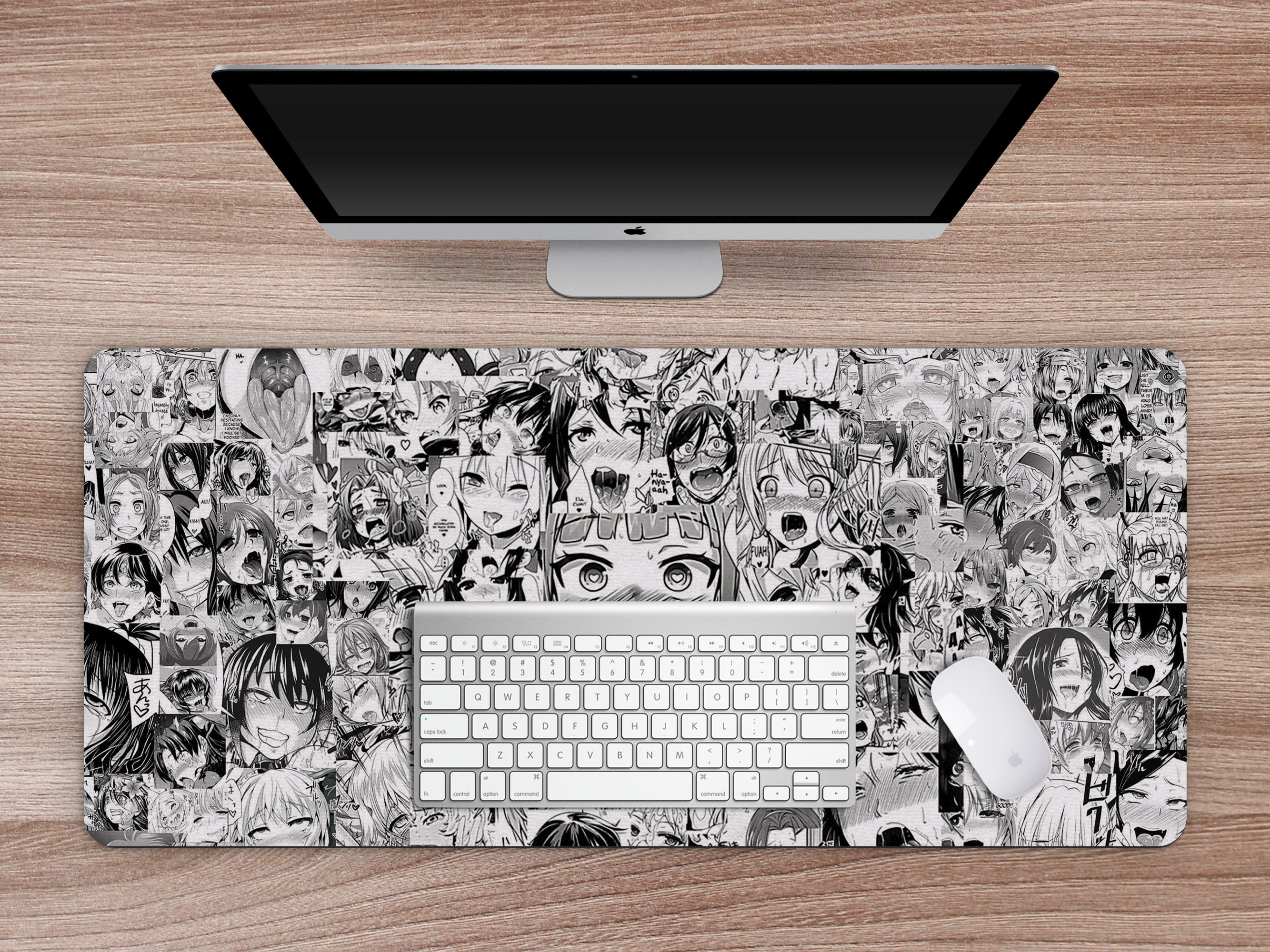 Ahegao Mousepad 2 Anime Blushing Faces Lewd Expressions Etsy