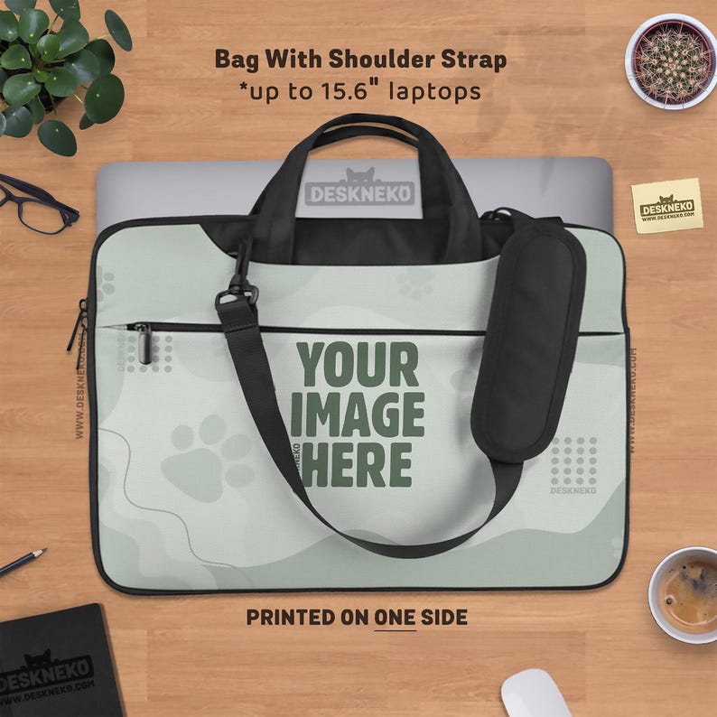 Custom Laptop Bag, Personalized Computer Sleeve With Shoulder Strap ...