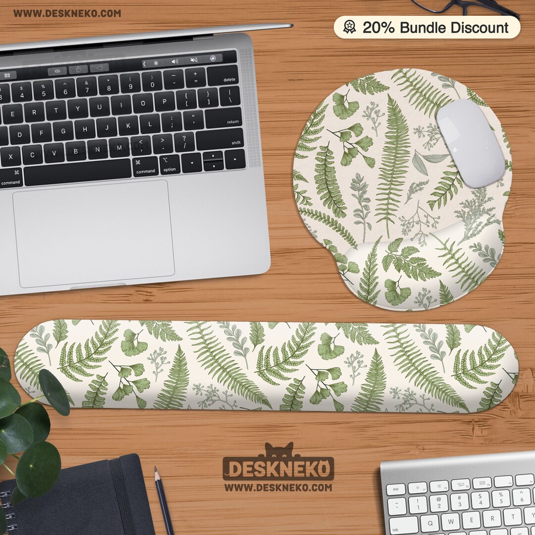 Nature Mouse Pad With Wrist Rest, Cute Ergonomic Mousepad, Large Desk ...