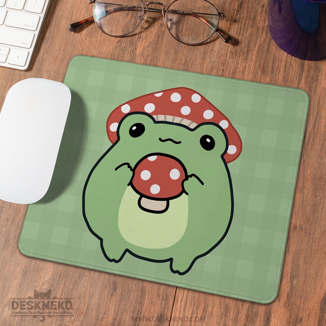 Cute Frog Mousepad, Kawaii Mouse Pad Cottagecore, Soft Padded With ...