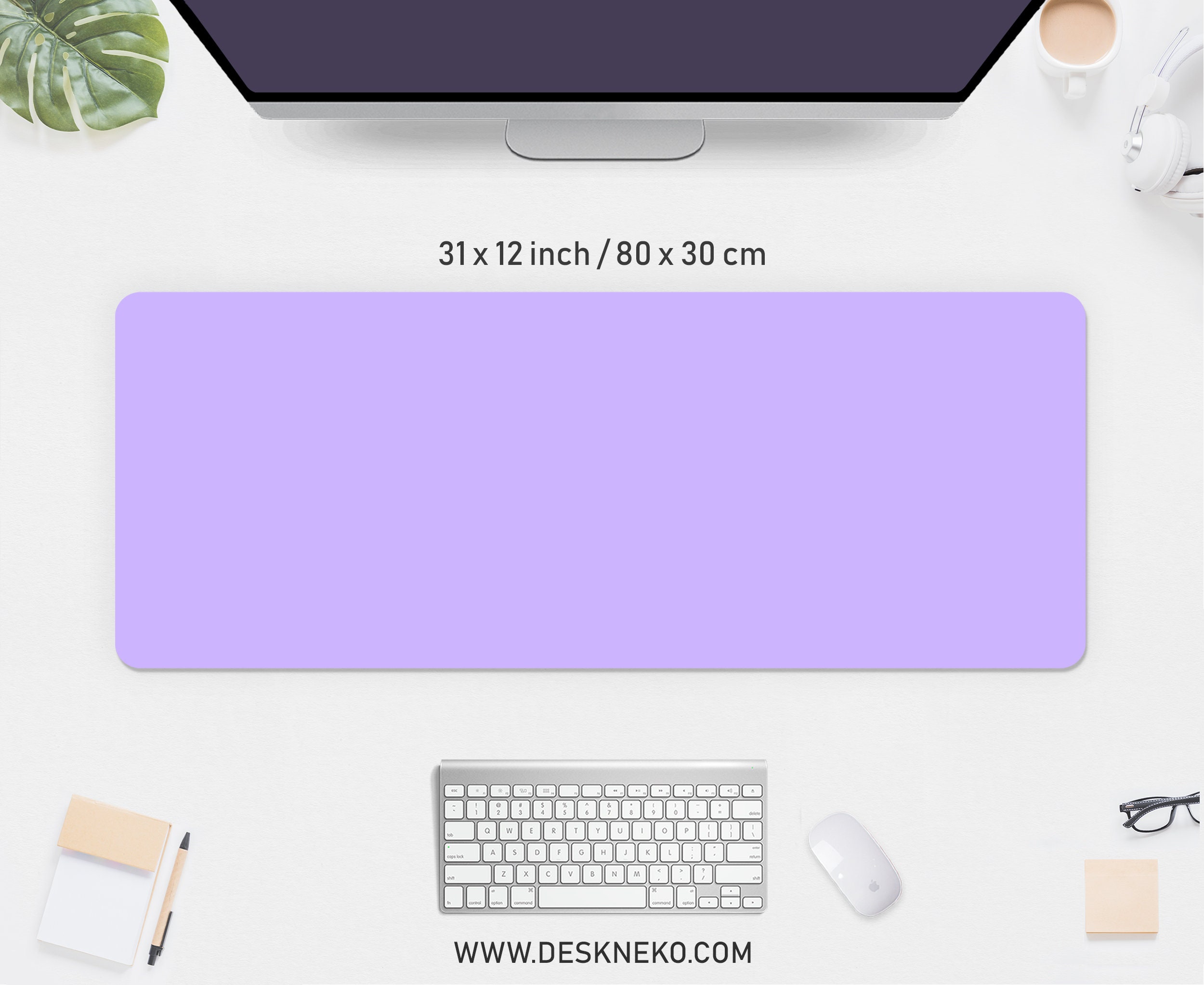 Custom Color Mousepad Violet, Pastel Purple Desk Mat, Xl Gaming Deskmat ...
