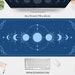 Light Blue Desk Mat Moon Phases Cute Mousepad Pastel Goth - Etsy