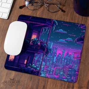 RGB Desk Mat Xl, Gaming Mouse Pad Led, Large PC Desk Mat Xxl, Vaporwave ...