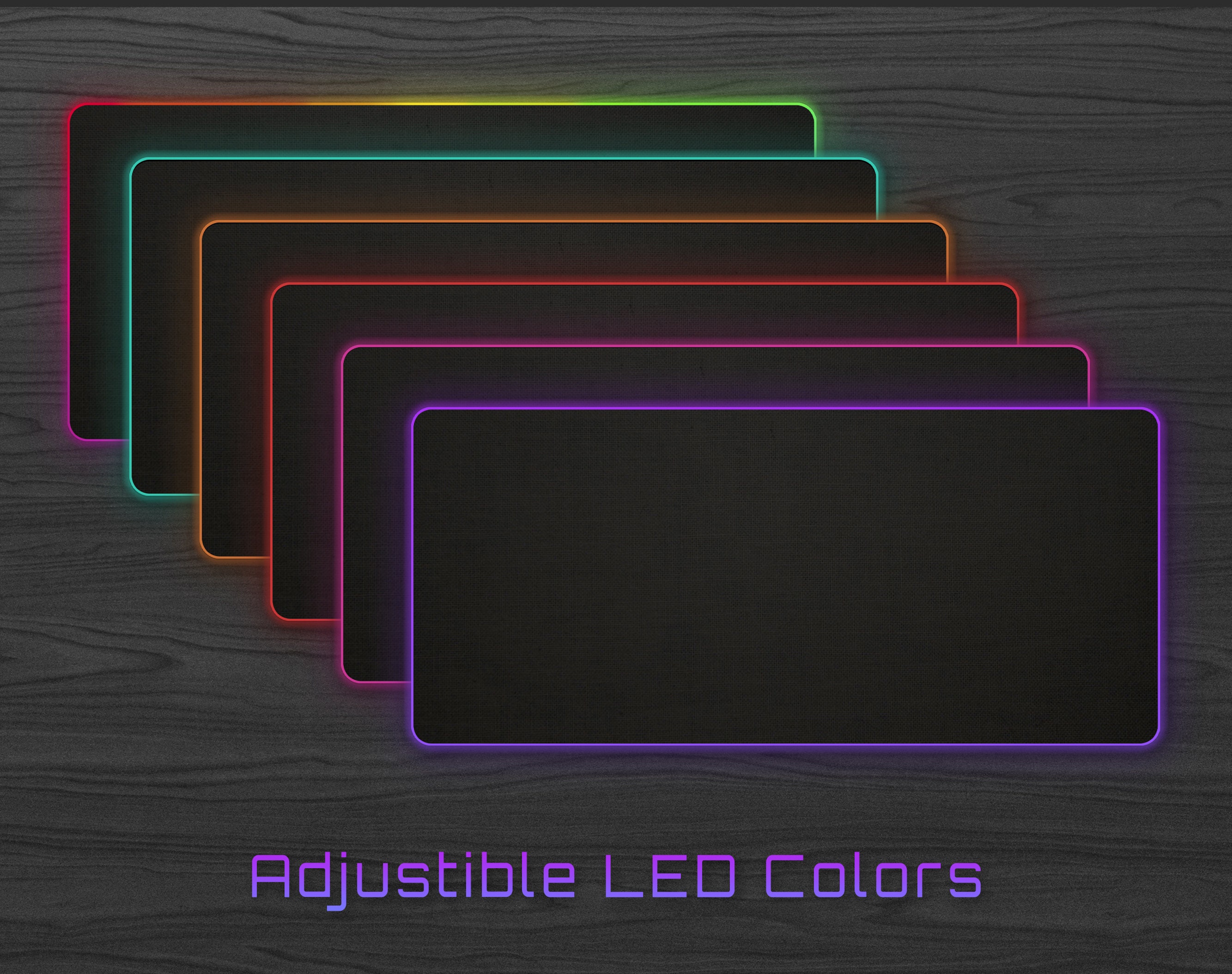 Custom LED Desk Mat, XL RGB Gaming Mousepad With Adjustable Lights ...