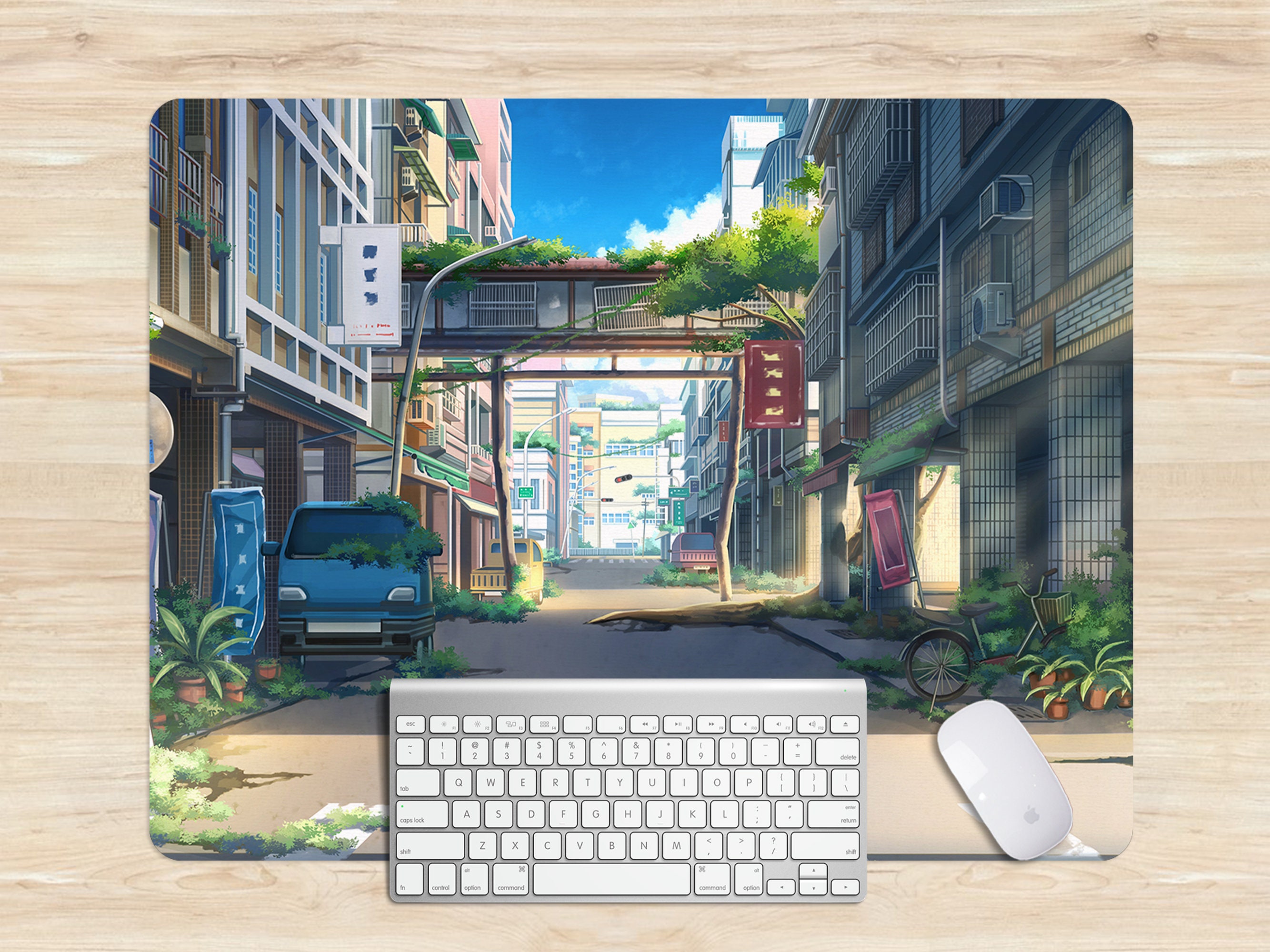 Anime Desk Mat, Tokyo Street Desk Mat Xl, Extra Large Gaming Mouse Pad ...