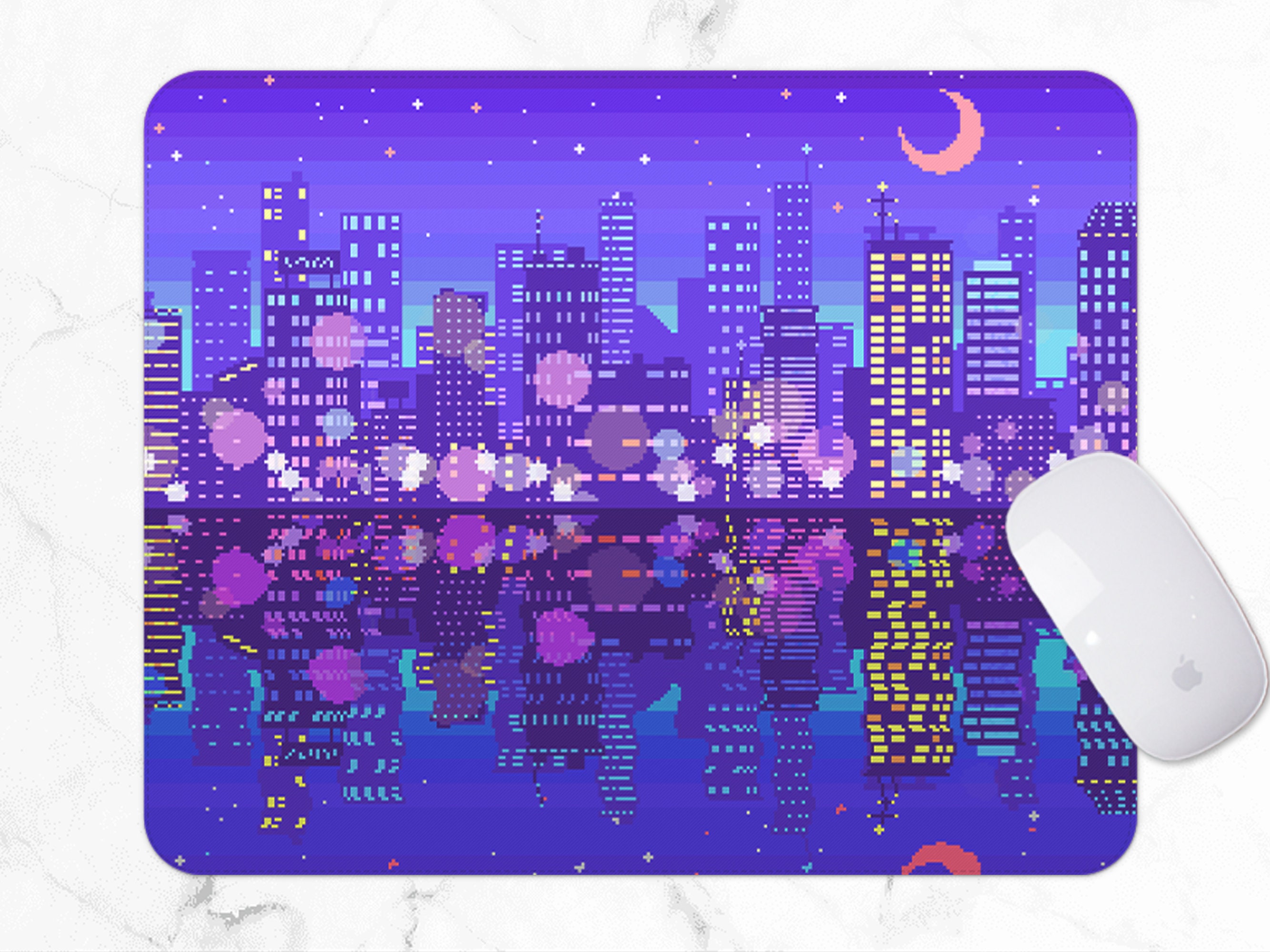 Retro Anime Desk Mat 90s Vaporwave Aesthetics Pastel - Etsy