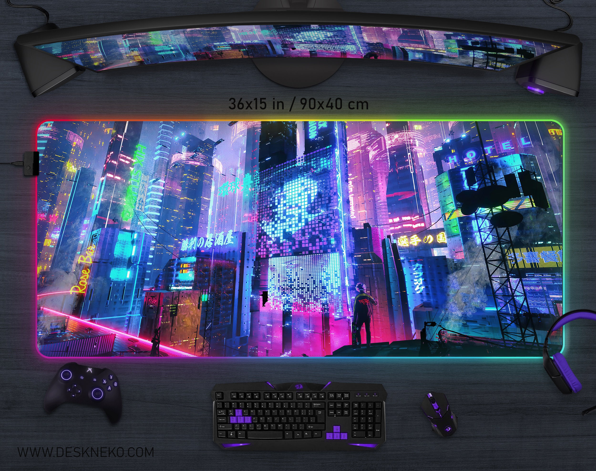 Rgb Led Desk Pad - Etsy