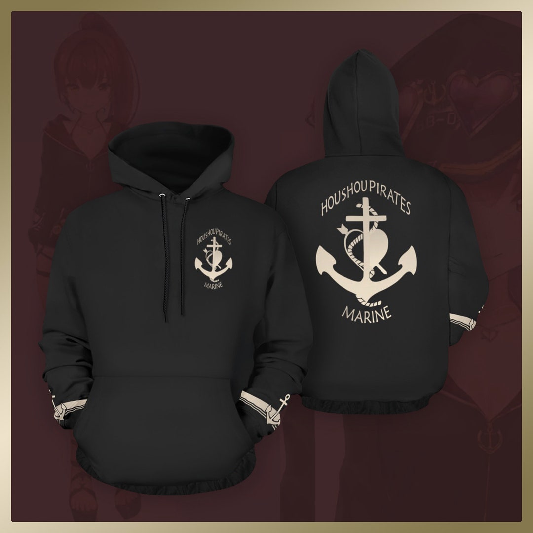 Houshou Marine Hoodie, Hololive Vtuber Costume Jacket, Captain Houshou ...